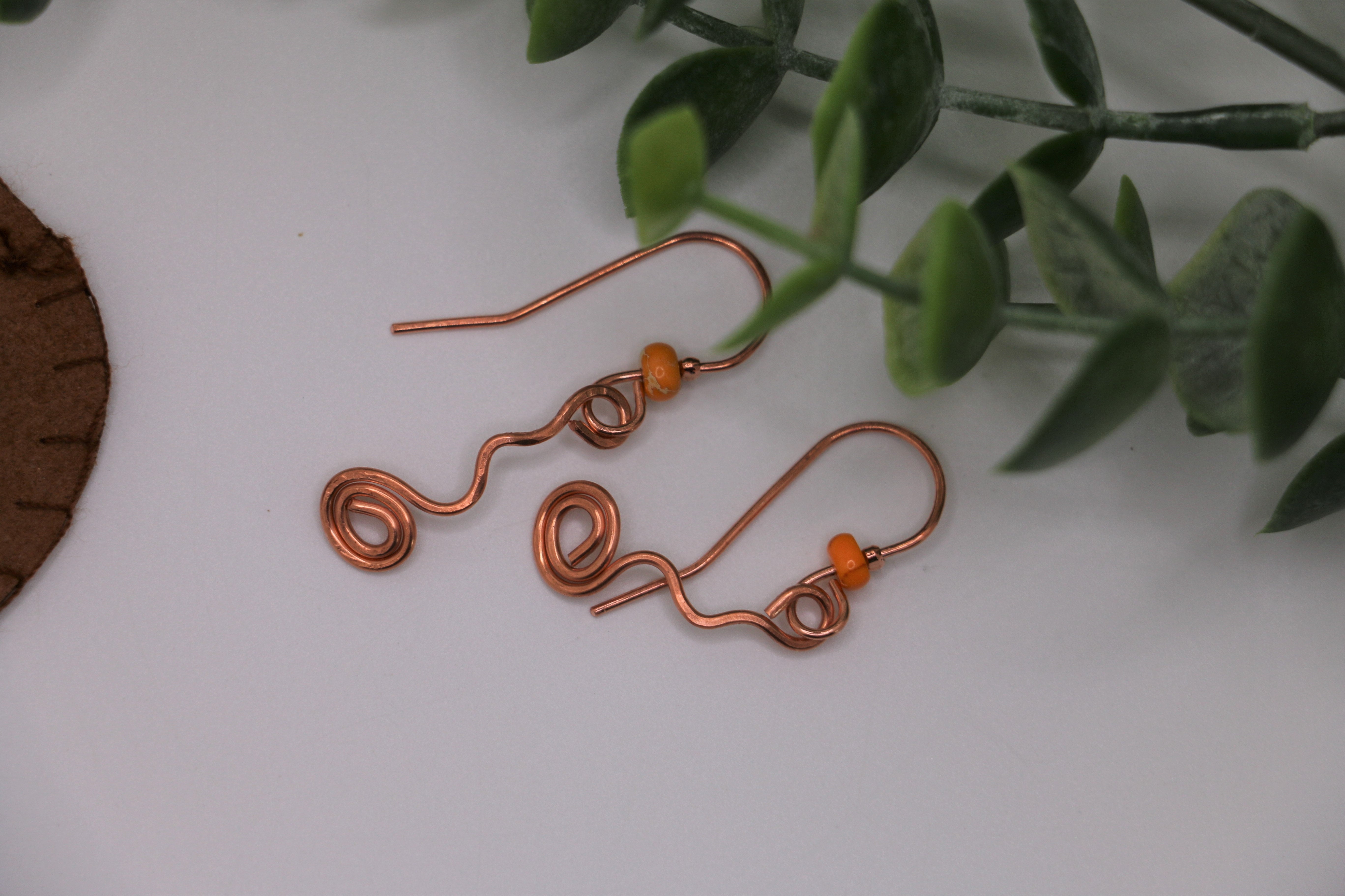Earrings "Cute" copper Swirl Tempo | Tempo Alley Jewelry