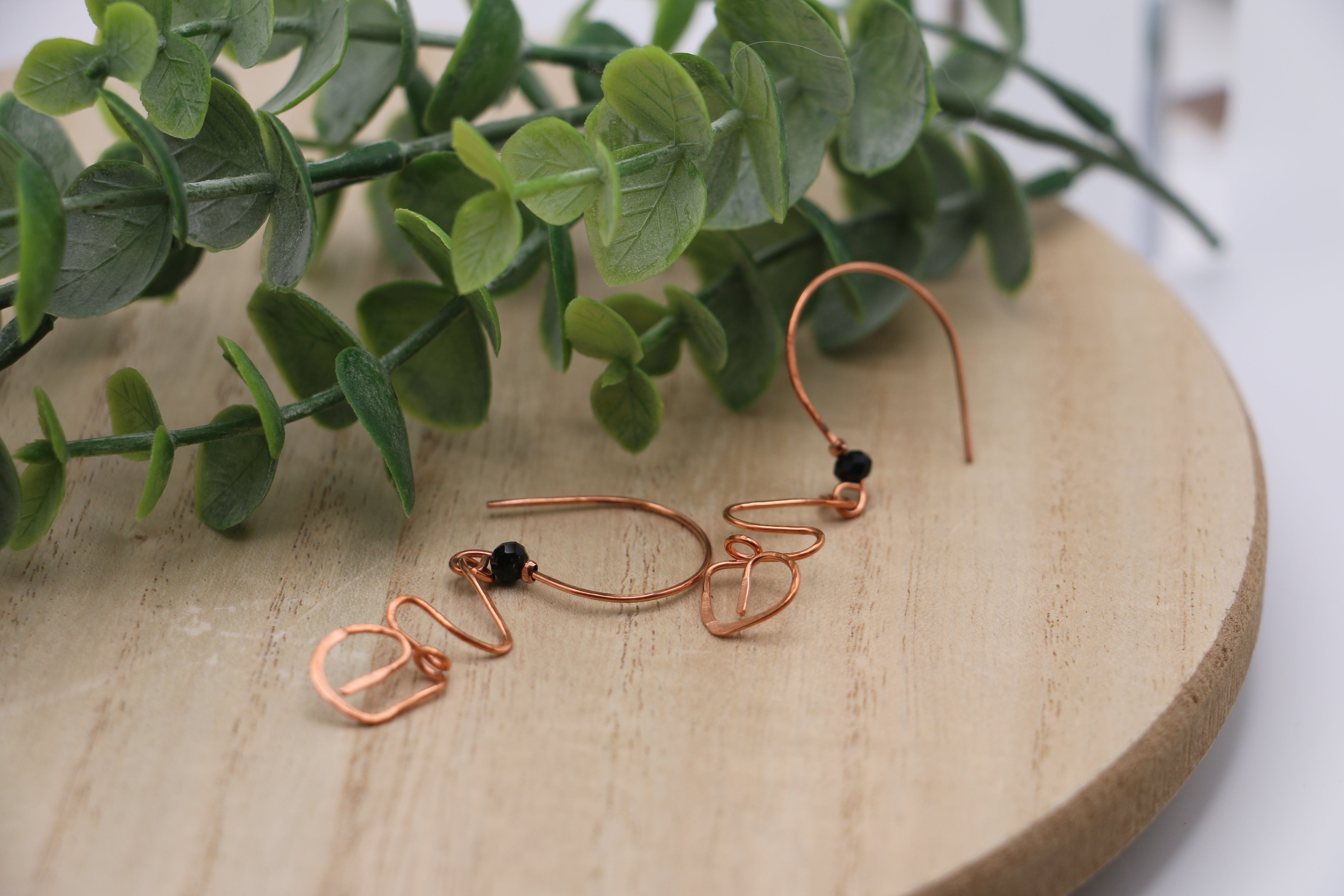 Earrings: Copper "Larger-Twist" | Tempo Alley Jewelry