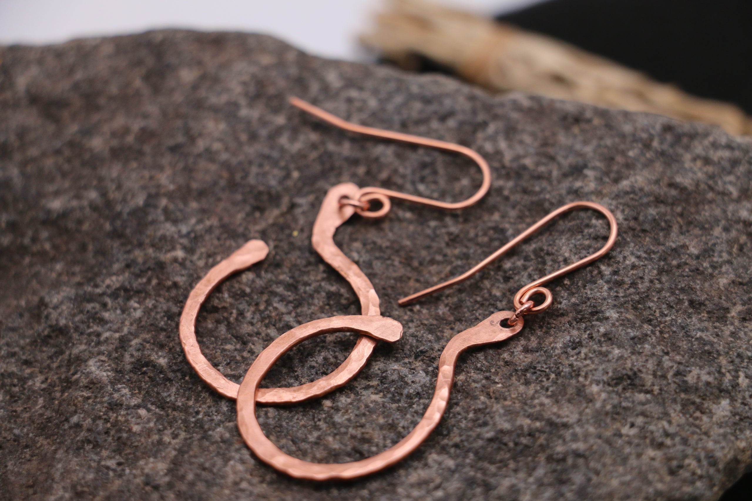 Earrings Copper "Loop" drop | Tempo Alley Jewelry